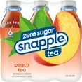Snapple Zero Sugar Peach, Bottled Tea Drink, 16 fl oz, 6 Bottles ...