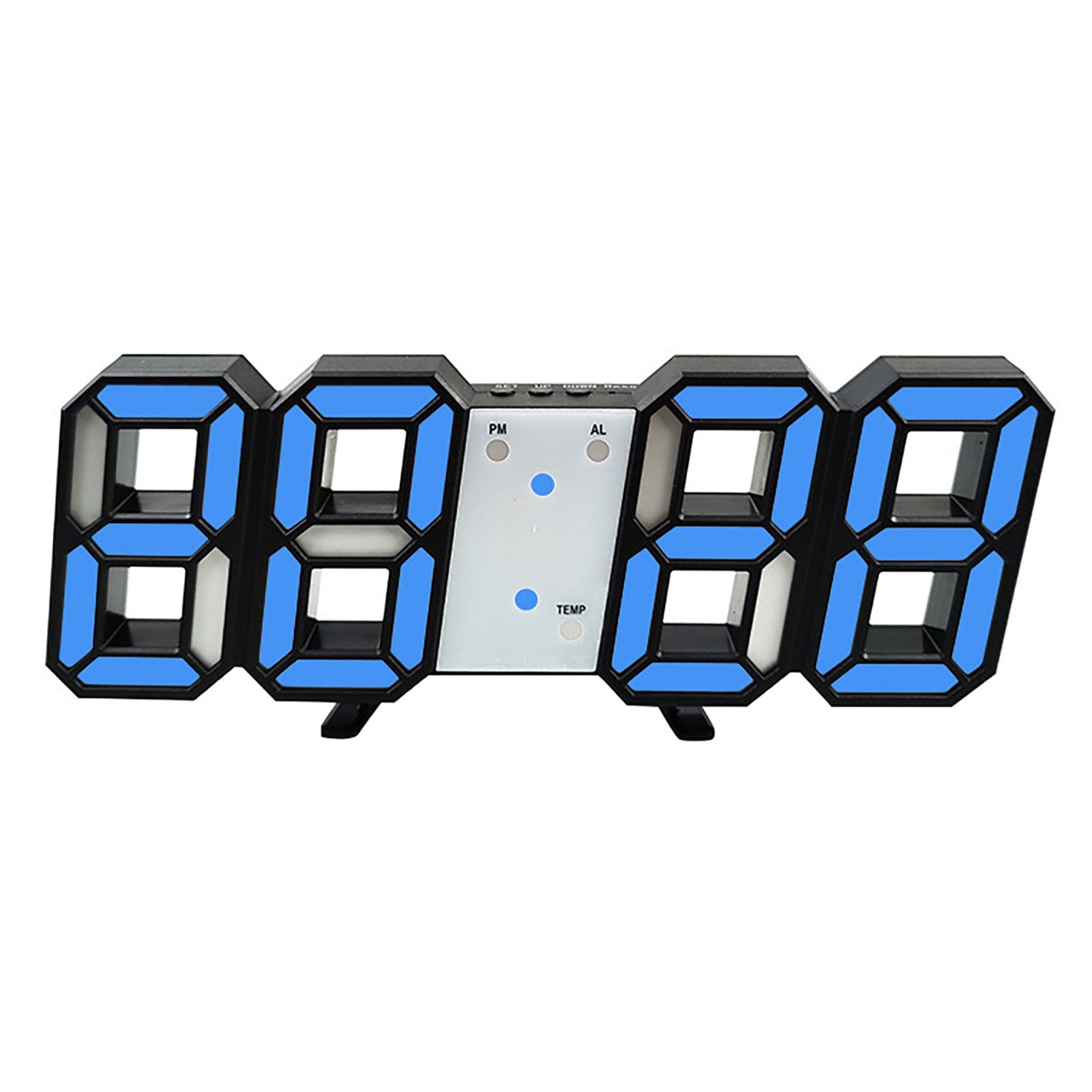 Farfi Glowing Night Mode Date Temperature Display Precise Digital Clock 3D LED Electronic Table ...