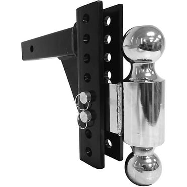 TRIMAX TRZ6AL-RP Razor 6in Aluminum Adjust Hitch-Dual Ball - Walmart.com