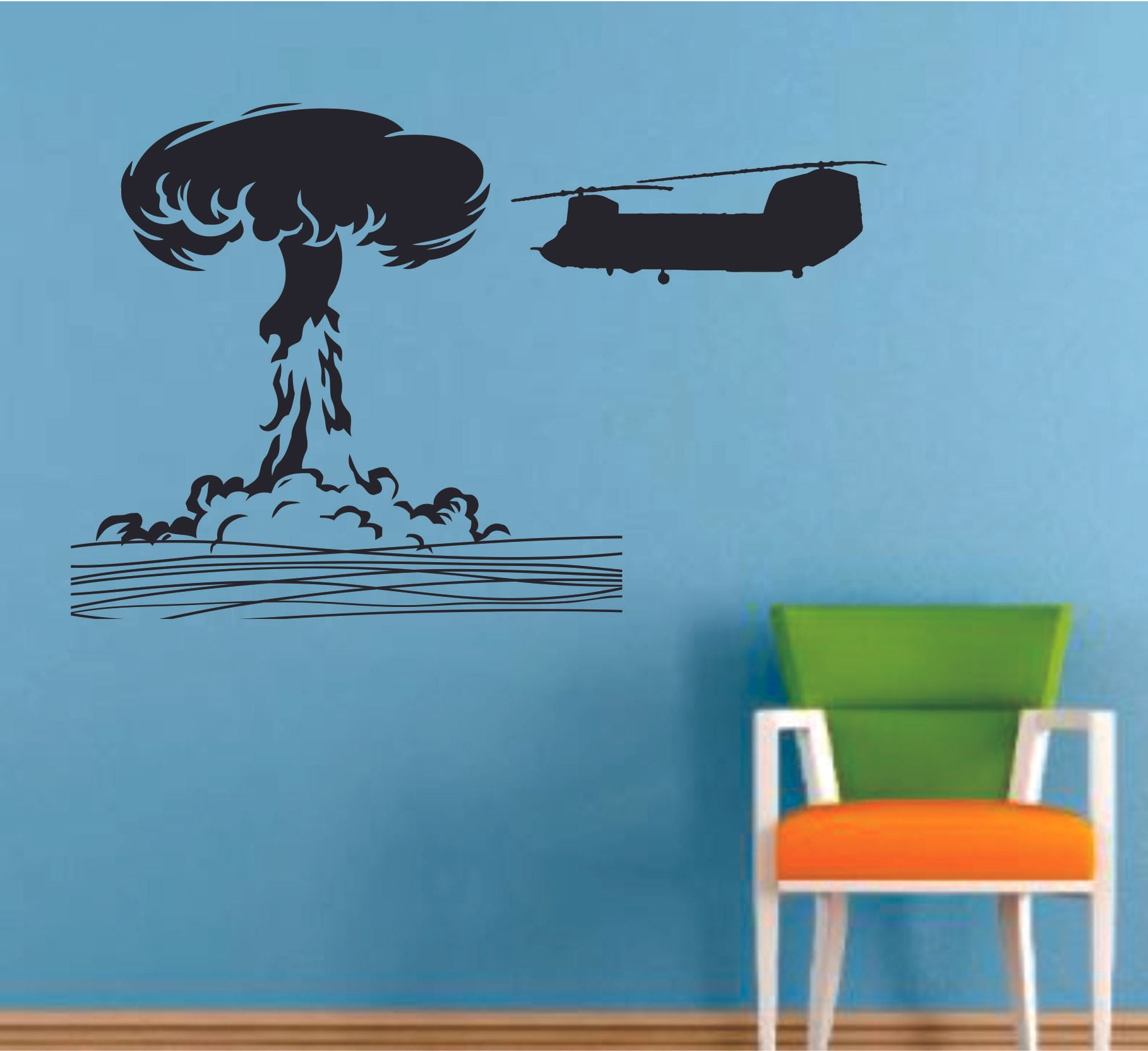 Explosion War Silhouette Cartoon Decors Wall Sticker Art Design Decal ...