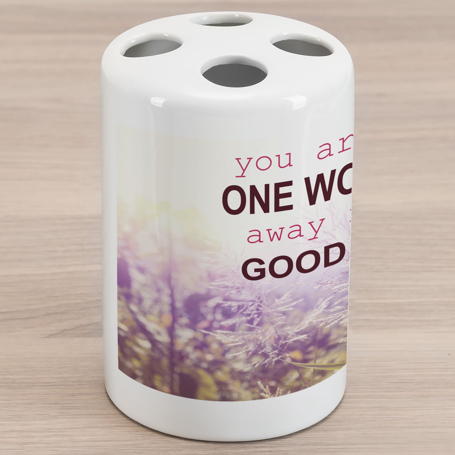 Fitness Saying Ceramic Toothbrush Holder, You are Only Workout Away ...