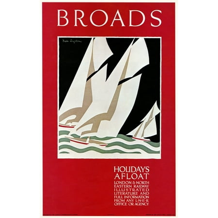 Travel Poster, 1926. /Nbritish Poster Advertising Boating Holidays ...