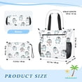 Beach Tote Bag with Waterproof Wet Pocket & Detachable Pouch for Pool ...