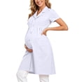 CheerKidz Women Maternity Nurse Uniform Short Sleeve Button Front Work ...