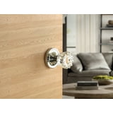 Privacy Vintage Fluted Crystal Door Knobs Polished Chrome Round Rosette ...