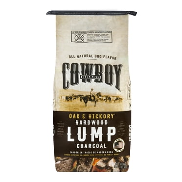 Cowboy 15 Pound Oak & Hickory Lump Charcoal - Walmart Business Supplies