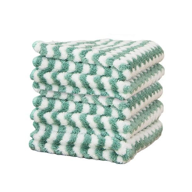 5x Multipurpose Cleaning Cloths Cleaning Rag Highly Absorbent Coral ...