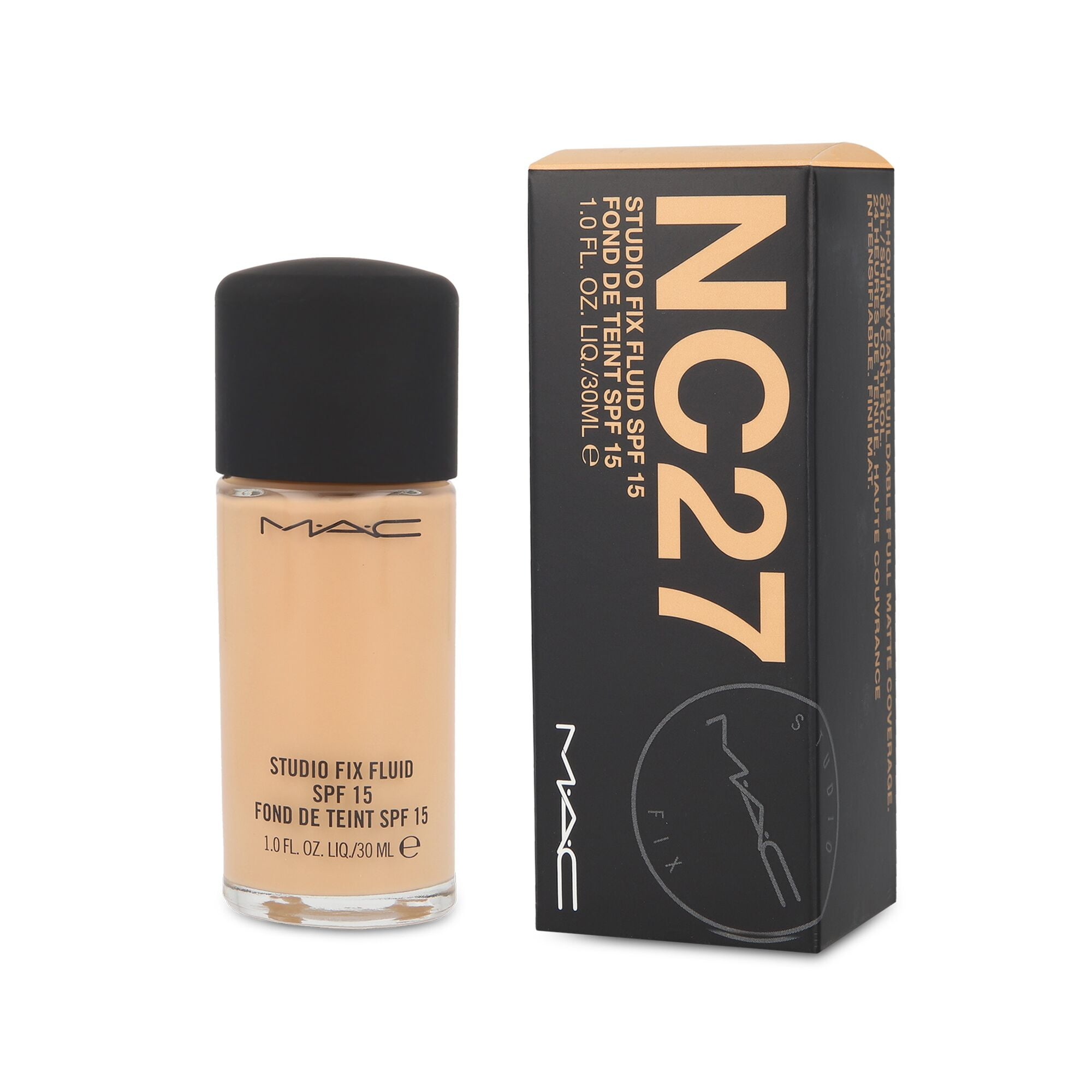Base De Maquillaje Mac Studio Fix Fluid SPF 15 NC27 Mac Base 1.00 oz ...
