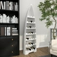 Free Shipping! DecMode 21" x 76" White Wood Boat Wine Rack - 25 Bottles ...