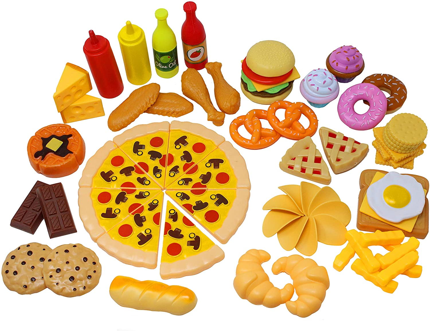 Buy JOYIN Play Food Set 135 Pieces Play Kitchen Set for Market ...