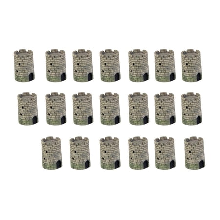 20 Pieces Mini Round Castle Shape Miniature Figurines, for Dollhouse ...