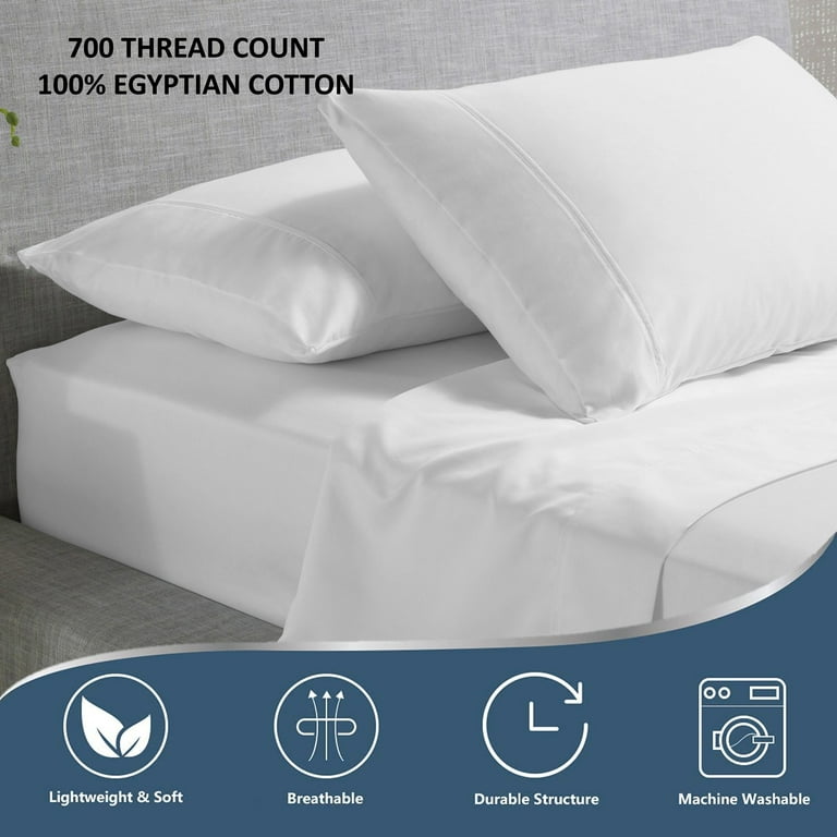 Percale Sheets Mayfair Linen 100% Egyptian Cotton King Size Sheets Set ...