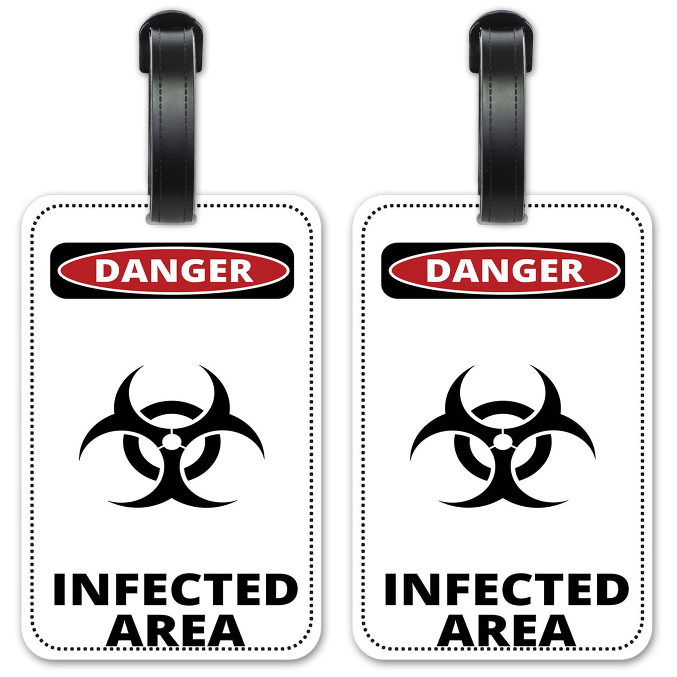 Infected Area - Luggage ID Tags / Suitcase Identification Cards - Set ...