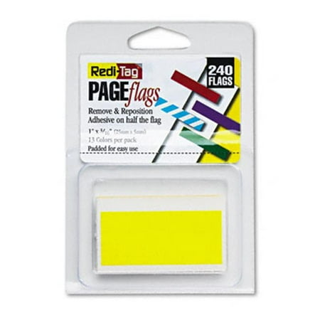 Redi-Tag 20202 Removable/Reusable Page Flags 13 Assorted Colors 300 ...