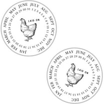 Eggs Laid On Date Stickers 350 Pc Roll 2" Round Stickers Farm Fresh ...