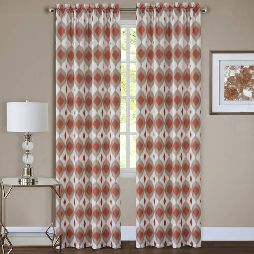 Mainstays Paragon Window Curtain Panel, Multiple Colors and Sizes ...