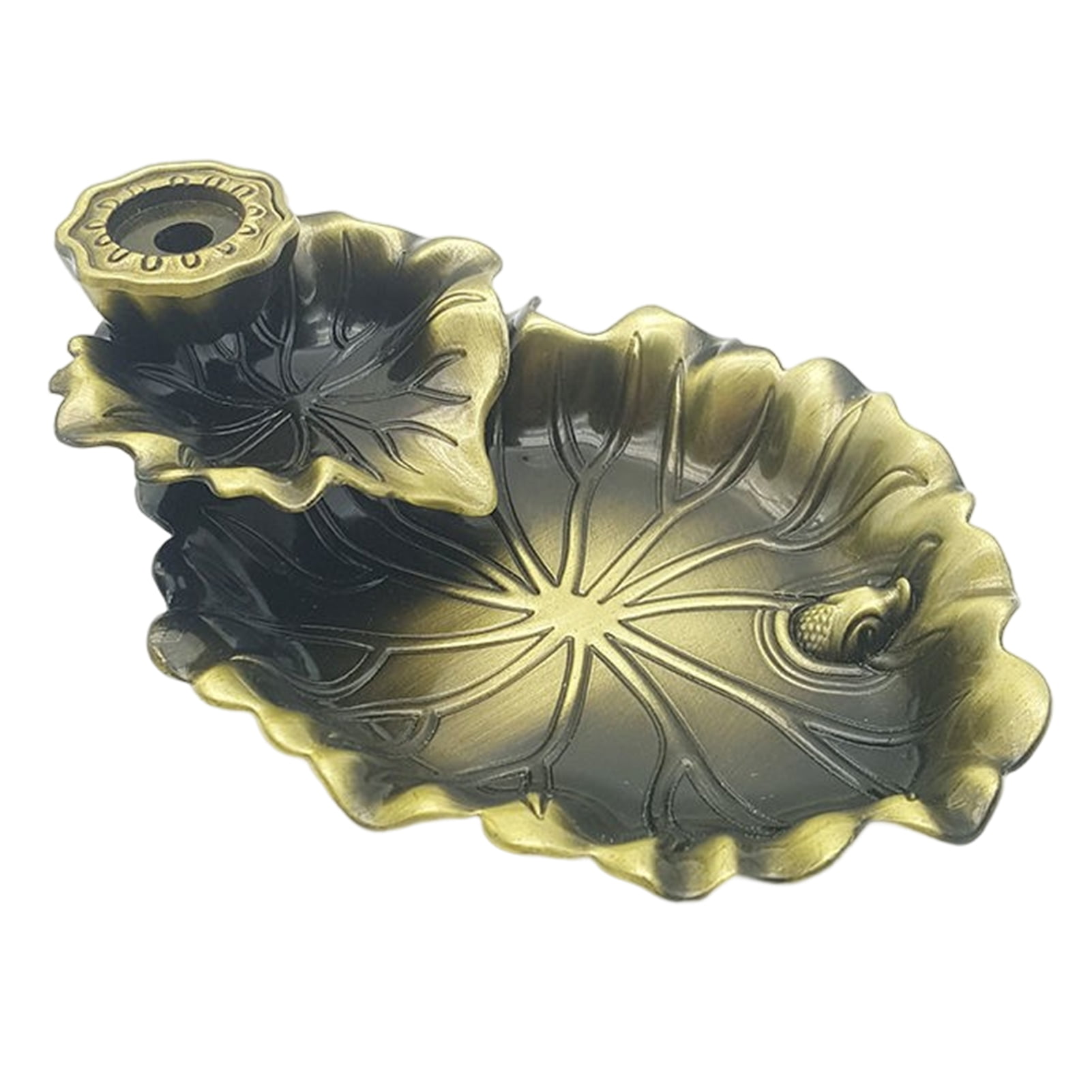 Lotus Leaf Incense Burner - Hand-carved Waterfall Design for Eye ...