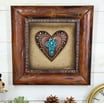 Rustic Western Turquoise Rocks Cross Heart Wooden Wall Decor Picture ...