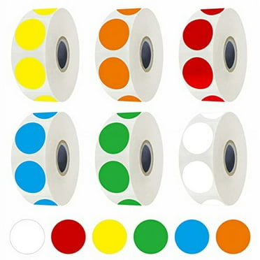 Royal Green Color Dot Stickers 2 in Neon Pink, 50mm Round Labels for ...