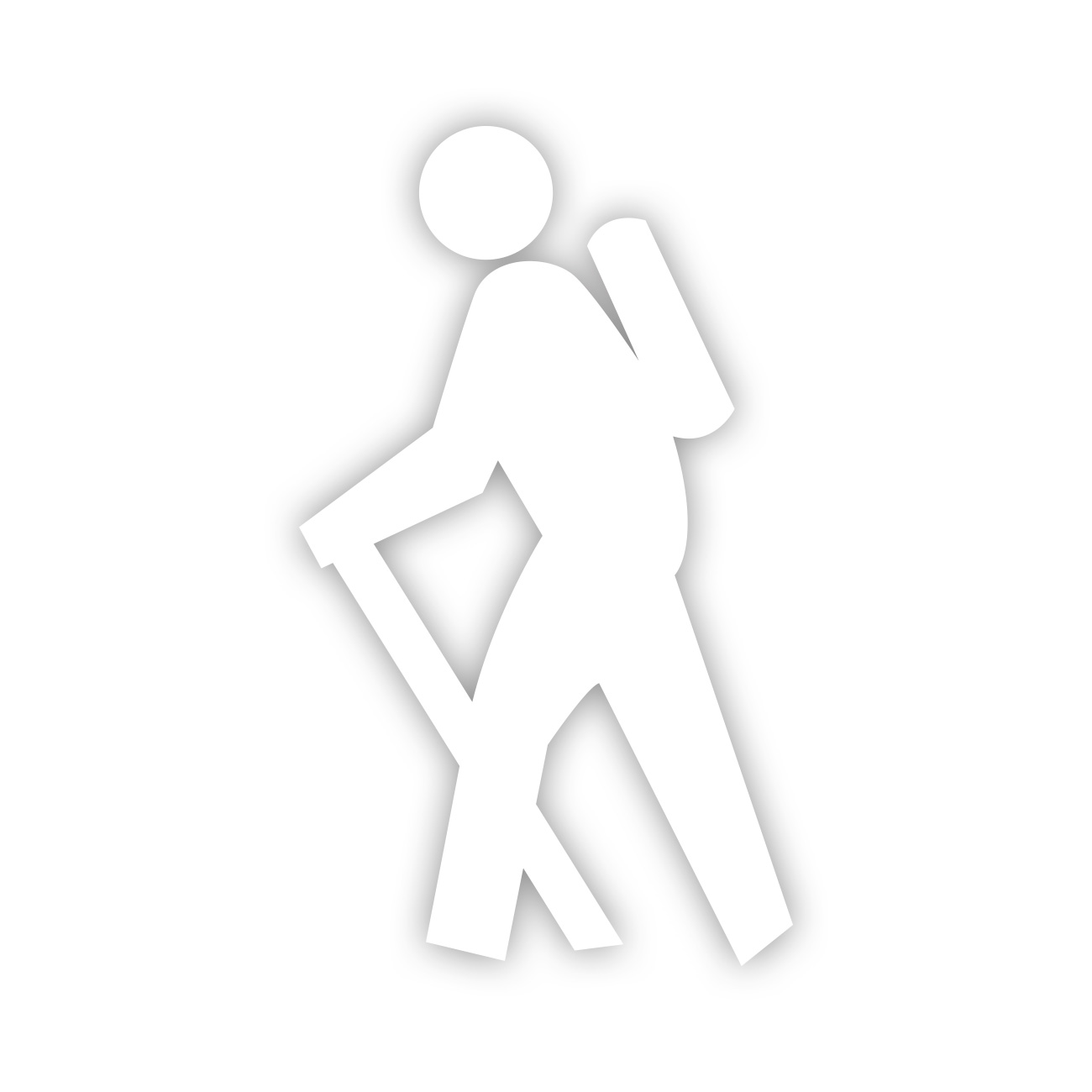 Male Camping Hiker Sticker Decal Die Cut - Self Adhesive Vinyl ...