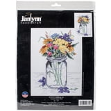 Janlynn Counted Cross Stitch Kit 8"X10"-Wildflower Jar (14 Count ...