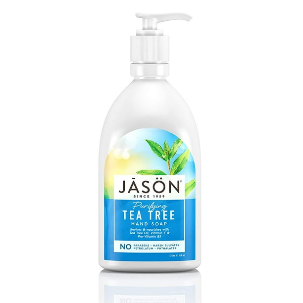 Jason Pure Natural Hand Soap, Purifying Tea Tree, 16 fl oz - Walmart.com