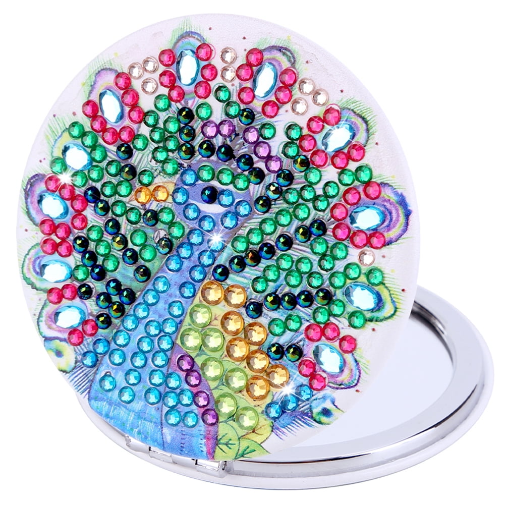(011) Espejo Pequeño DIY Cristal Forma Especial Diamante Pequeño Espejo ...