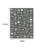 Nail Sticker Non-Fading 3D Effects Excellent Saturation Romantic ...