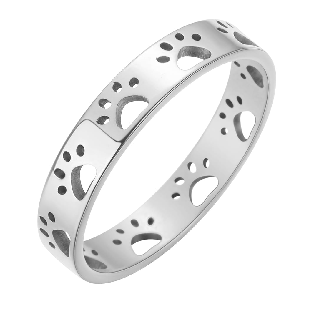 Cat Paw Print Finger Ring Fantastic Cat Claw Imprint Women's Rings Cute ...
