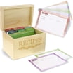 Rustic Studded Index Recipe Card Box with Antiqued Latch - Walmart.com