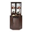 Free Shipping! Boahaus Corner Bar, 2 Glass Door, Mirrored Wall, Glass ...