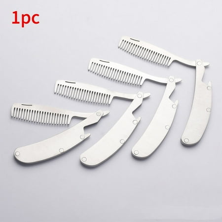 Man Folding Comb Stainless Steel Mini Pocket Moustache Hair Styling ...