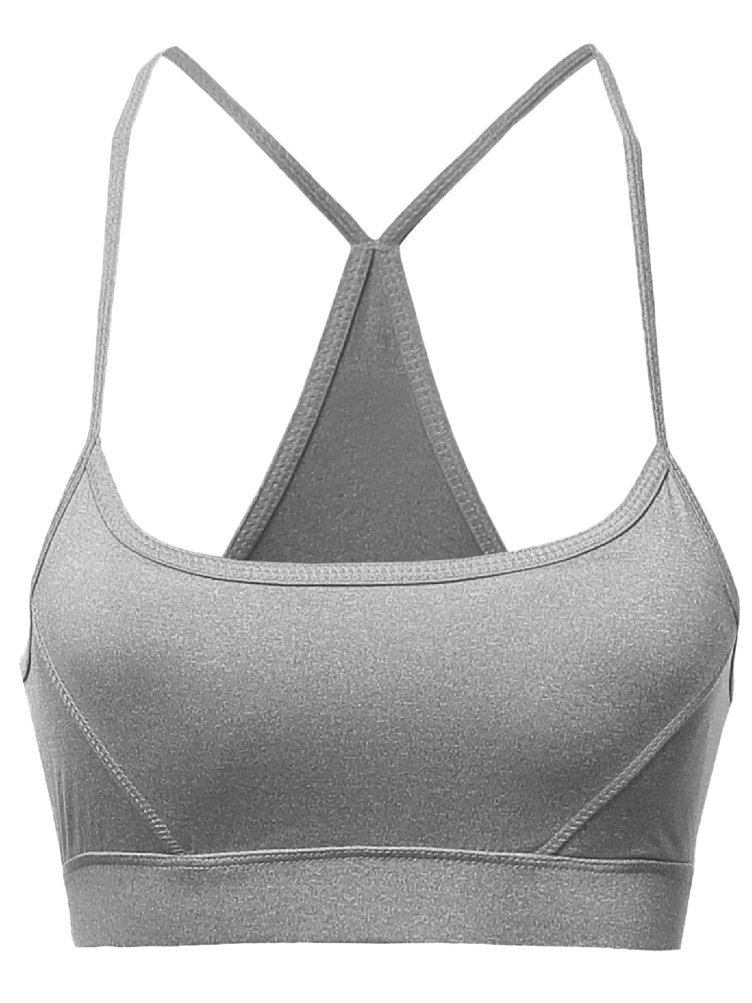 FashionOutfit Women's Basic Solid Strap Sporty Sport Bras - Walmart.com
