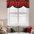 Abstract Stereo Cube Tie Up Valance Curtains Modern Gradient Black Red ...