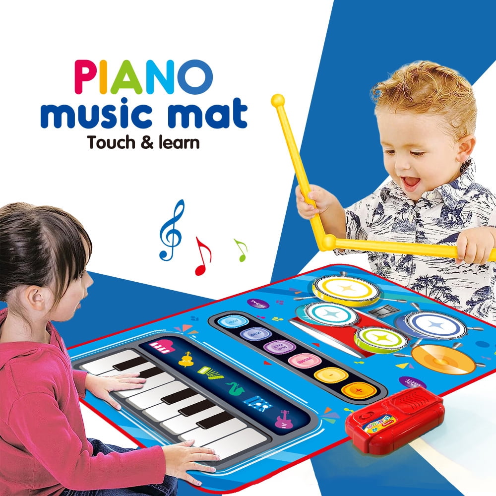 Click here for 2 In 1 Musical Mat Toys Piano Keyboard & Drum Set... prices