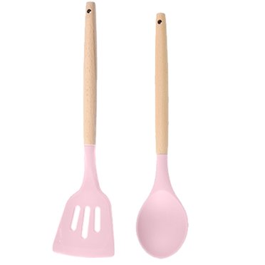 2 Pc Kitchen Utensil Set, Easy to Clean Wooden Kitchen Utensils ...