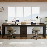 Tribesigns 2 Person Desk with File Cabinet, 78.7-Inch Extra Long ...