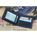 Blue Jean Style Wallet with Long Pocket on Outside Men Woman Billfold A ...