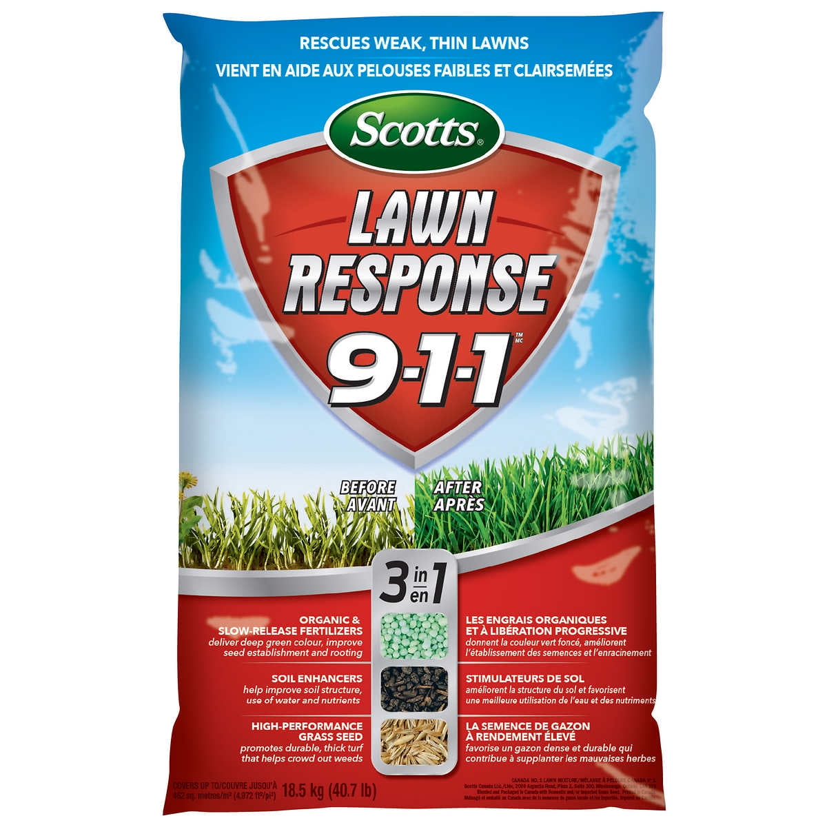 Click here for Scotts Lawn Response 9-1-1 18.5 Kg (40.7 Lb.) prices