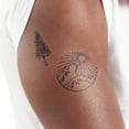 Inkbox Temporary Tattoos, Tree and Wave, Water-Resistant, Perfect for Any Occasion, Black, 2 ...