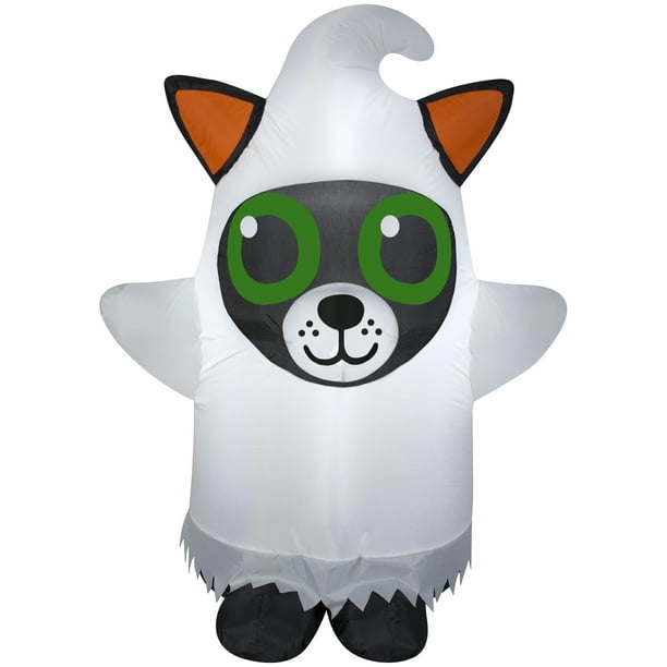 Airblown Inflatable-Cat dressed as Ghost by Gemmy Industries - Walmart ...