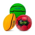 (2 pack) NERF Micro Foam Sports Ball - Single Micro Football, Soccer ...