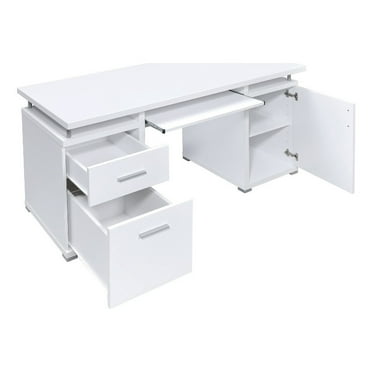 Crosley Palmetto Computer Desk, White - Walmart.com