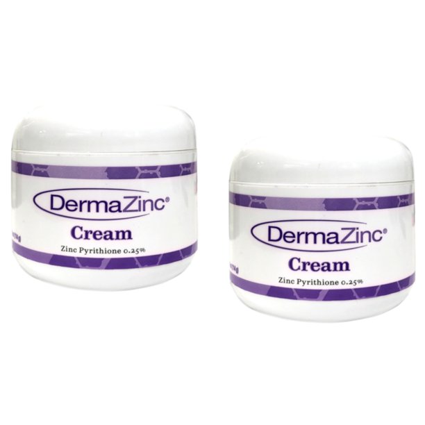 DermaZinc Cream Zinc Pyrithione .25% - 4 Oz., Pack of 2 - Walmart.com