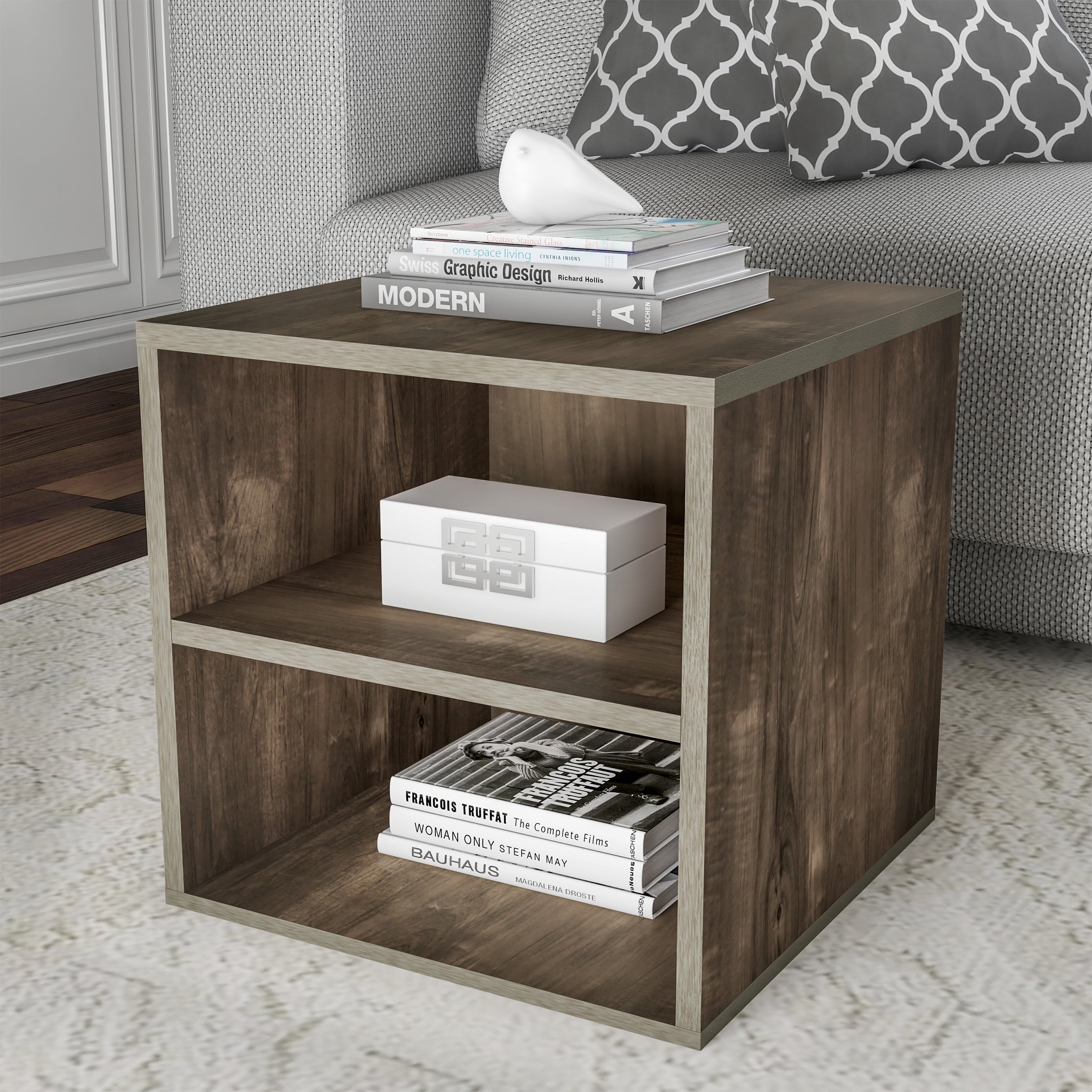 Lavish Home End Table Cube, Gray - Walmart.com