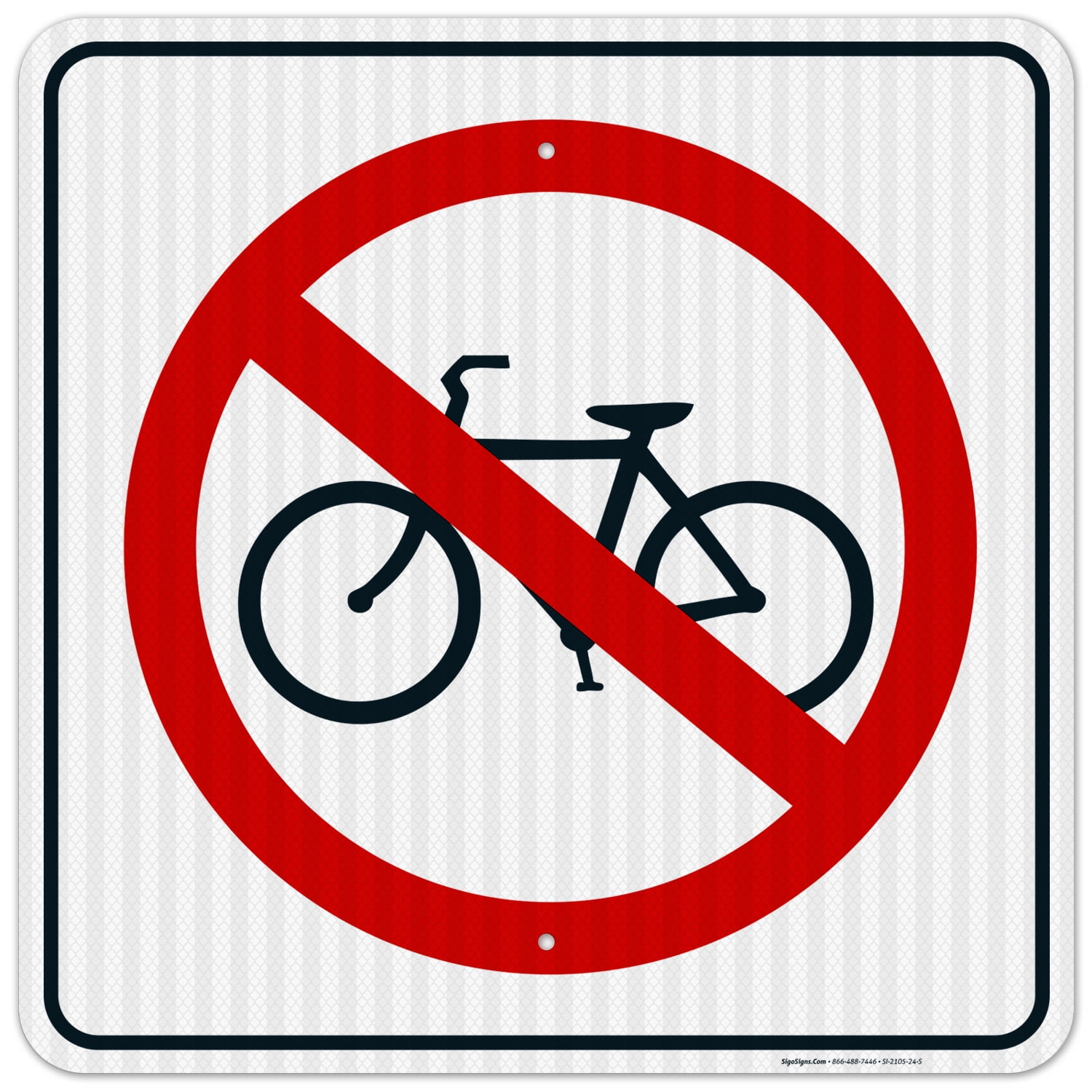 No Bikes Sign, No Bike Symbol Sign, - Walmart.com