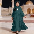 Girl Dresses Girls Elegant Three Layer Chiffon Dress with Waistband and ...