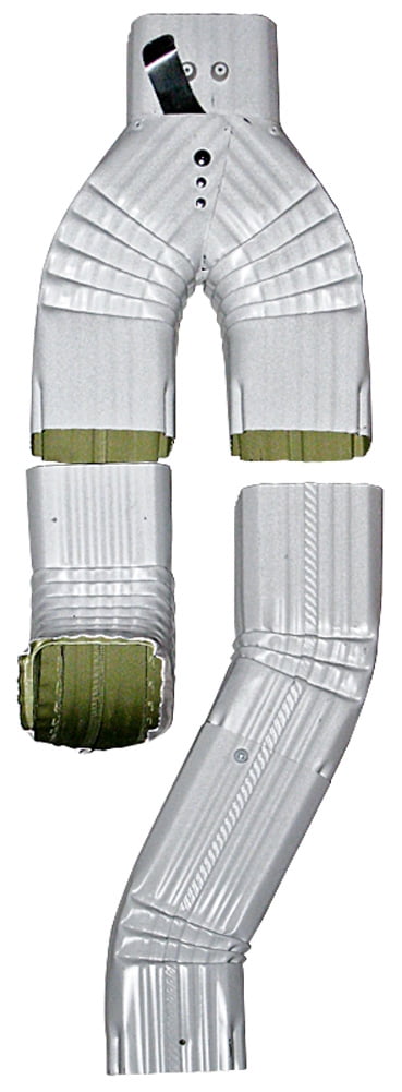 2x3 InLine Downspout Diverter / Splitter, Aluminum, White - Walmart.com