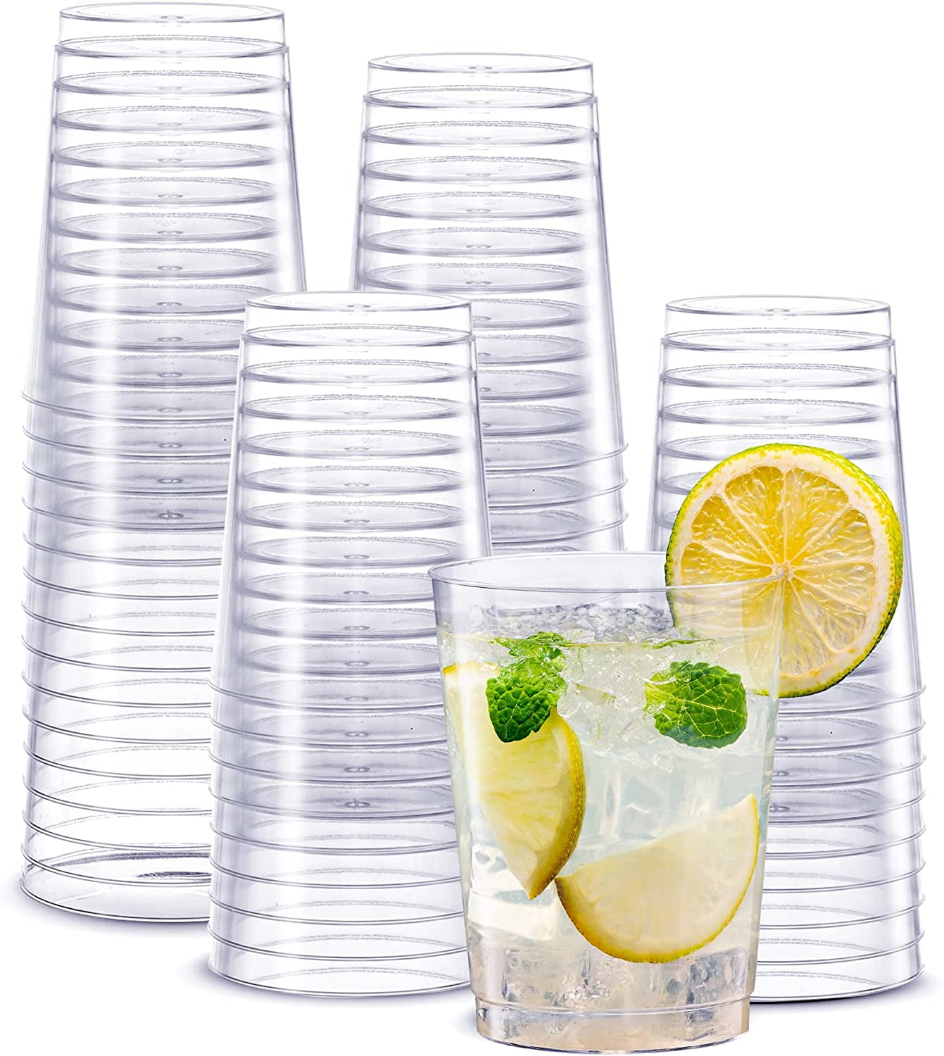 Comfy Package 10 Oz Disposable Shot Glasses Clear Plastic Cups, 200 ...