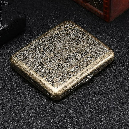 Bronze Flip-top Metal Cigarette Case With Condensed Flowers | Walmart ...